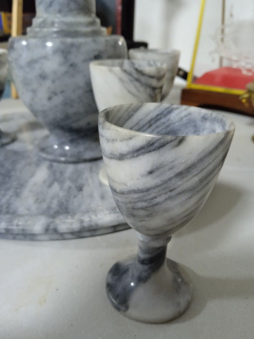 Beautiful marble tea set, Hobbies & Toys, Memorabilia & Collectibles ...