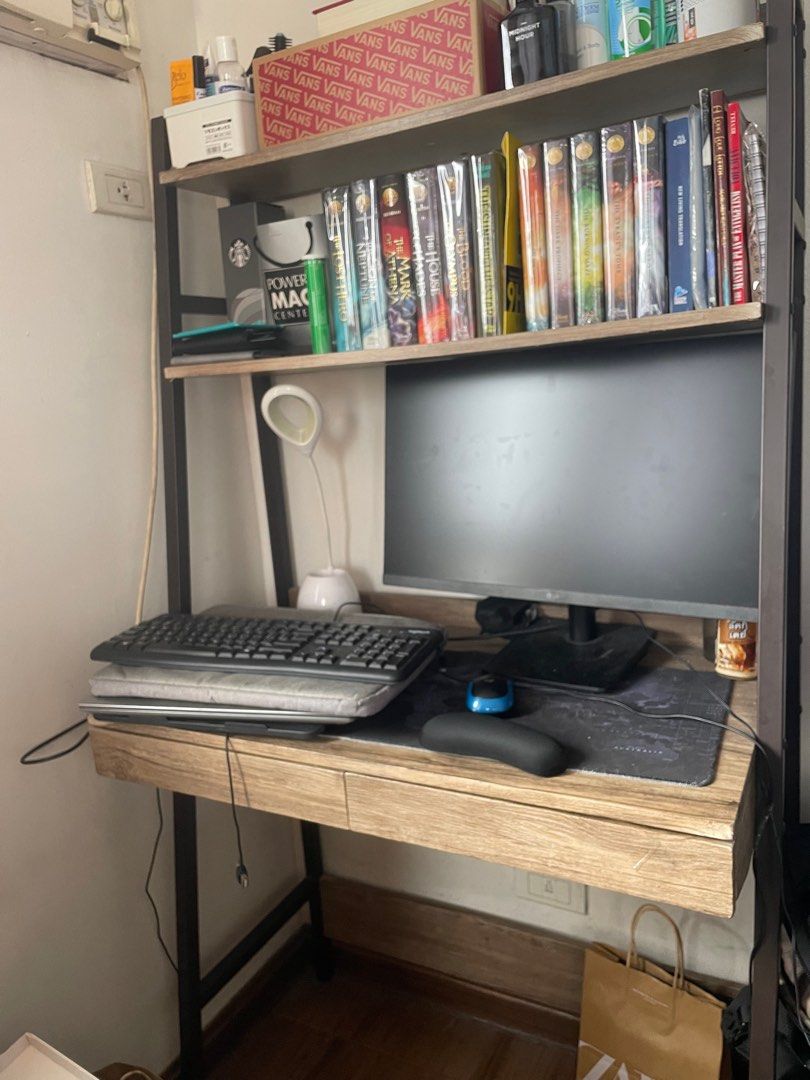 Bedroom Study Desk Wood Finish on Carousell