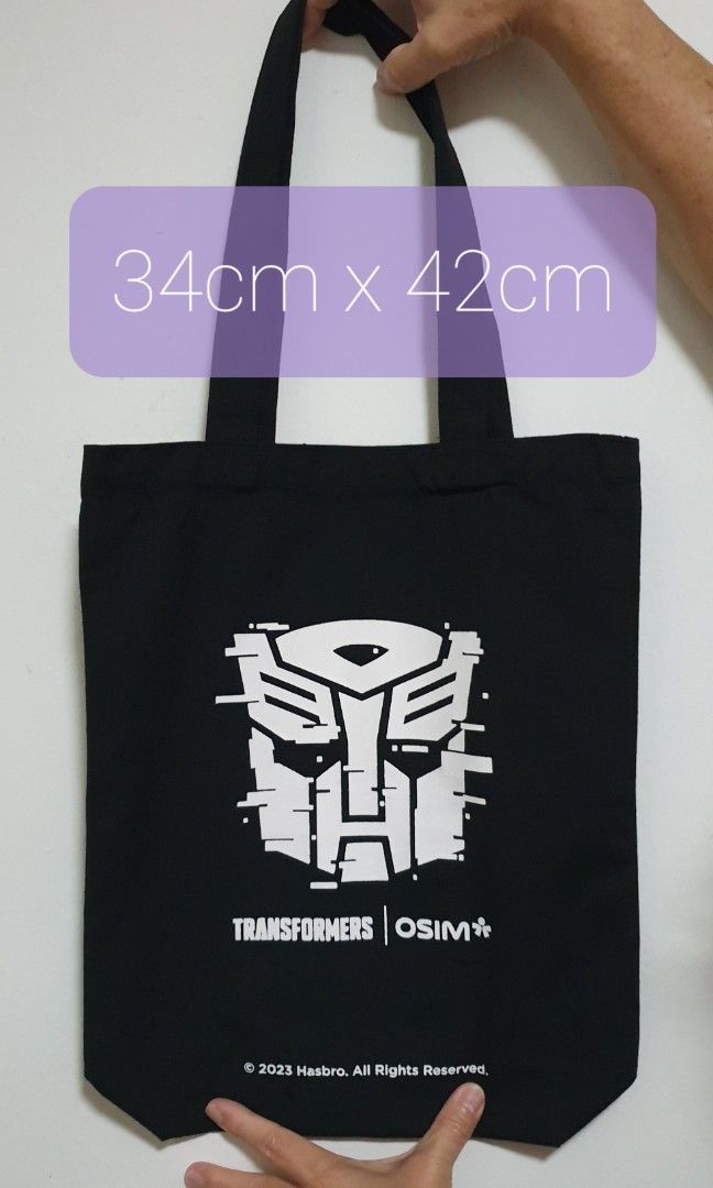Transformers I Osim* - Black Canvas Tote Bag, Women's Fashion, Bags ...