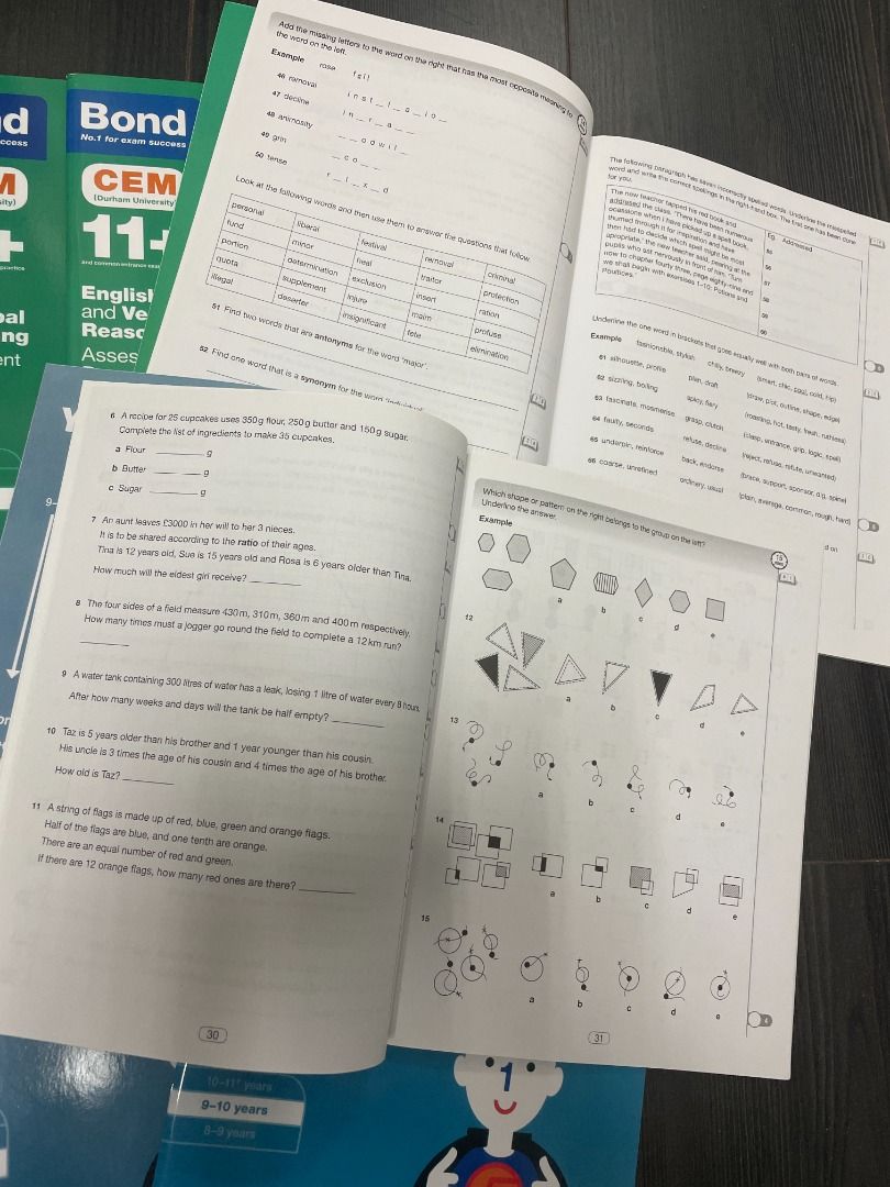 Bond CEM 11+ Assessment Papers, 興趣及遊戲, 書本 & 文具, 書本及雜誌 - 補充練習 - Carousell