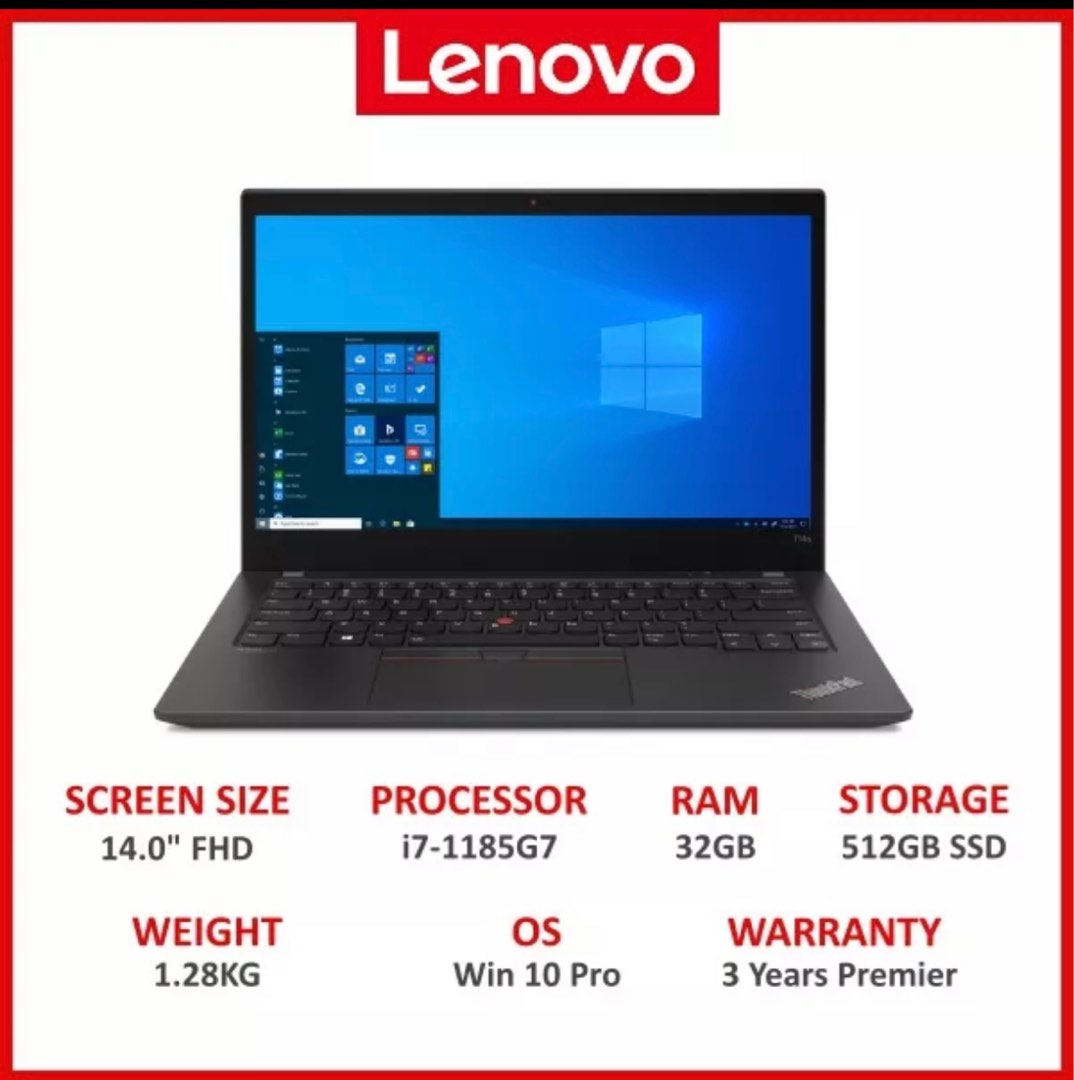 [Brand New] Lenovo ThinkPad E14 Gen 2 | 14" FHD | i7-1185G7 | 32GB RAM ...