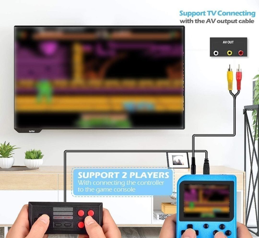 [C0218] REDHandheld Game Console, Retro Game Console with 400 Classic ...