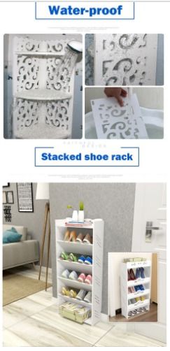 Carved Doorway Shoe rack/Shoe cabinet/DIY shoe rack/Furniture/ White ...