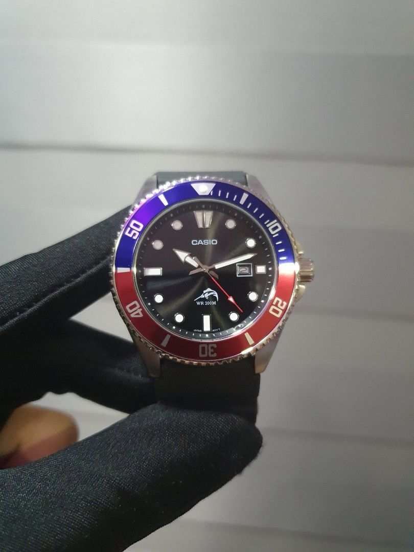 Casio Marlin Duro Pepsi Diver Watch, Men's Fashion, Watches ...