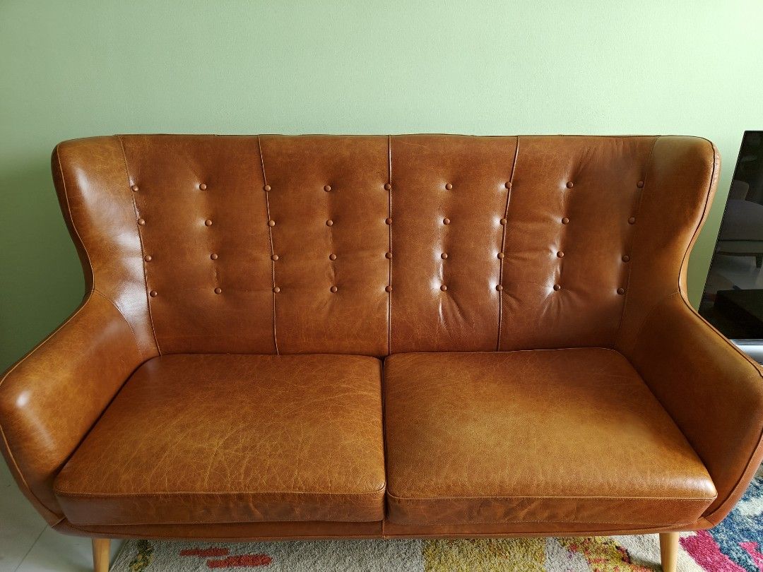 Casterly Beck Leather Sofa, Furniture & Home Living, Furniture, Sofas ...