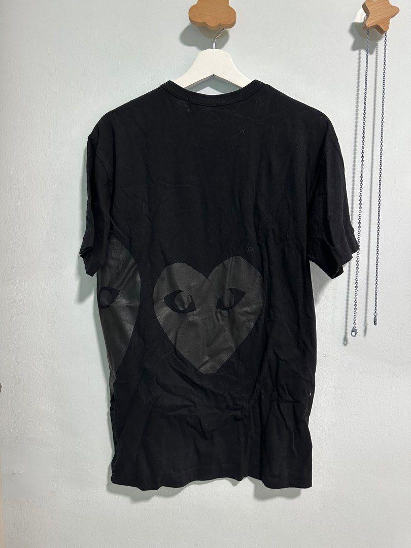 CDG Black Tshirt, Men's Fashion, Tops & Sets, Tshirts & Polo Shirts on ...