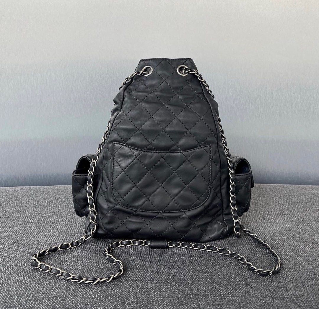 Chanel Backpack is back Large Calfskin Black / Rhw, Luxury, Bags ...