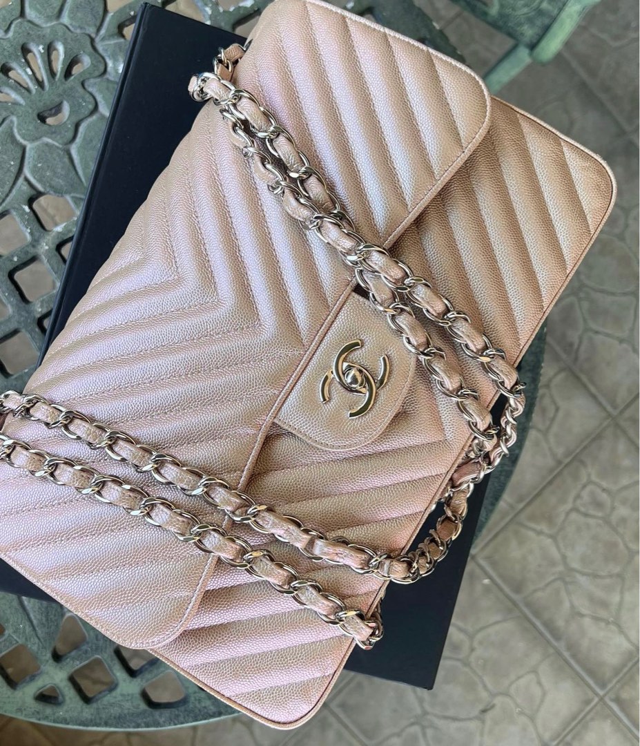Chanel rose gold jumbo, Luxury, Bags & Wallets on Carousell