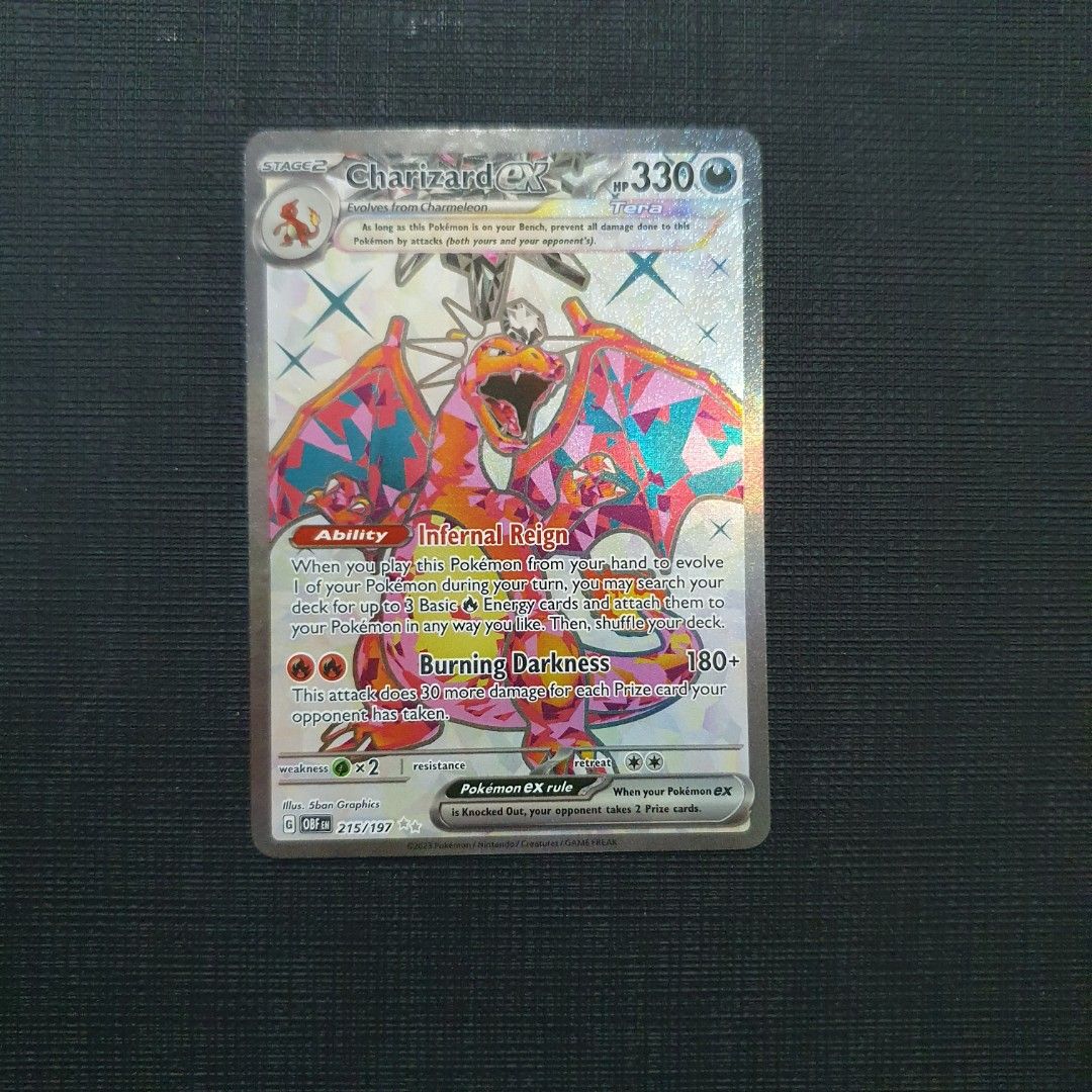 Charizard Full Art - obsidian flames - pokemon cards, Hobbies & Toys ...