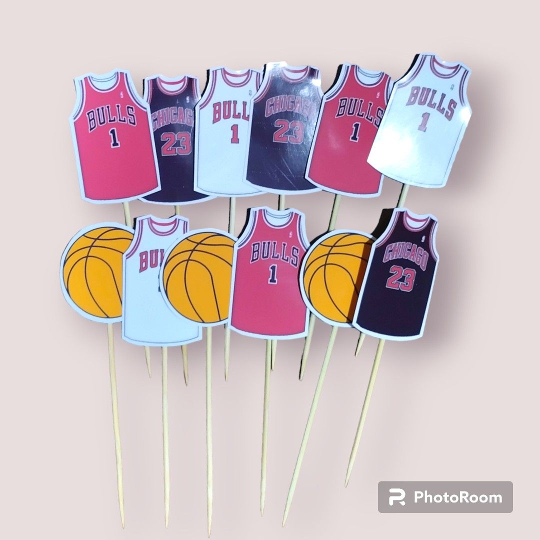 Chicago Bulls NBA Team Basketball Theme Birthday Party Banner Cupcake ...