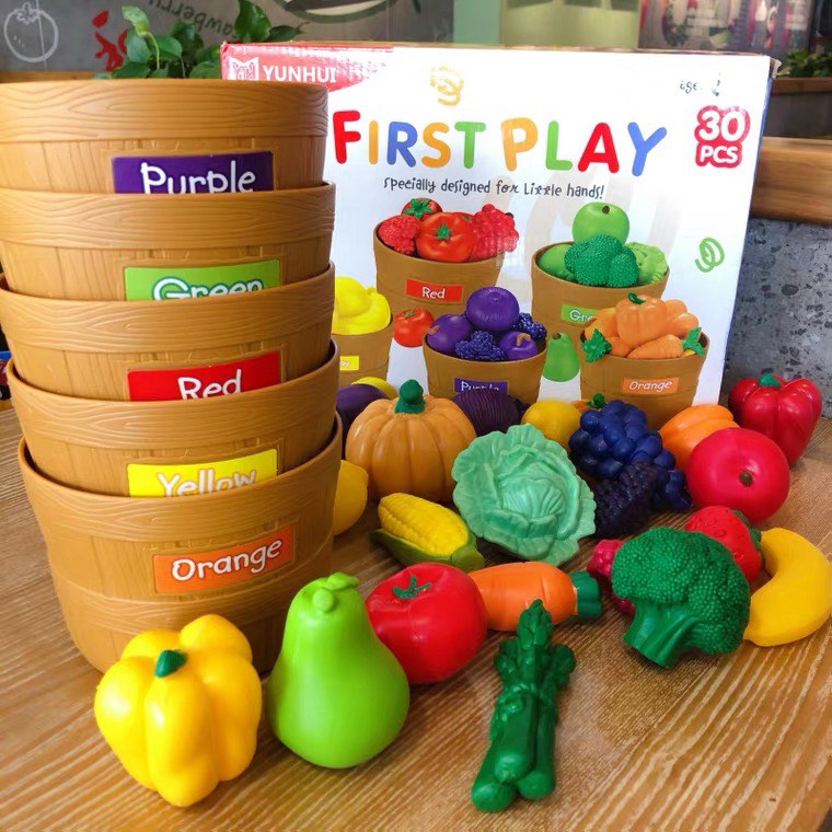 Children Color Fruit Vege Sorting with trays, Babies & Kids, Infant ...