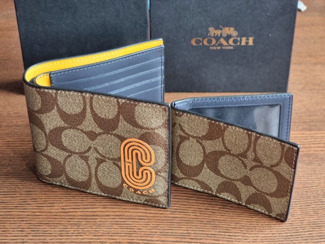 Coach 3-in-1 Wallet in Colorblock Signature Canvas with Coach Patch ...