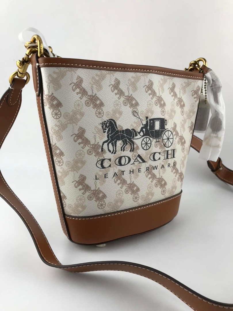 Coach Dakota Mini Bucket Brown & Print, Women's Fashion, Bags & Wallets ...