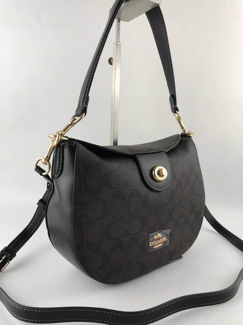 Coach Ella Hobo in Dark Brown & Mono Color on Carousell