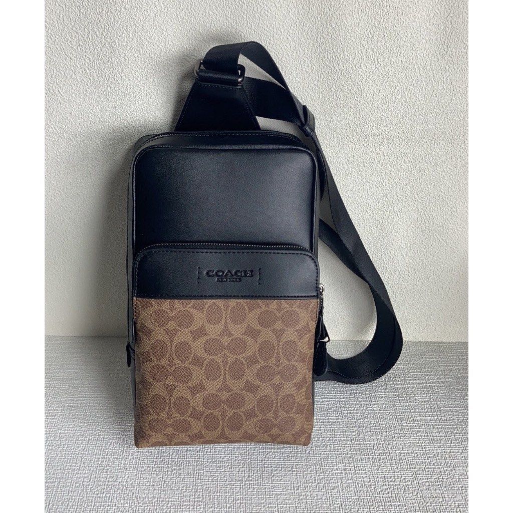 Coach Gotham Pack In Signature Canvas, In Pebble Leather And Refined ...