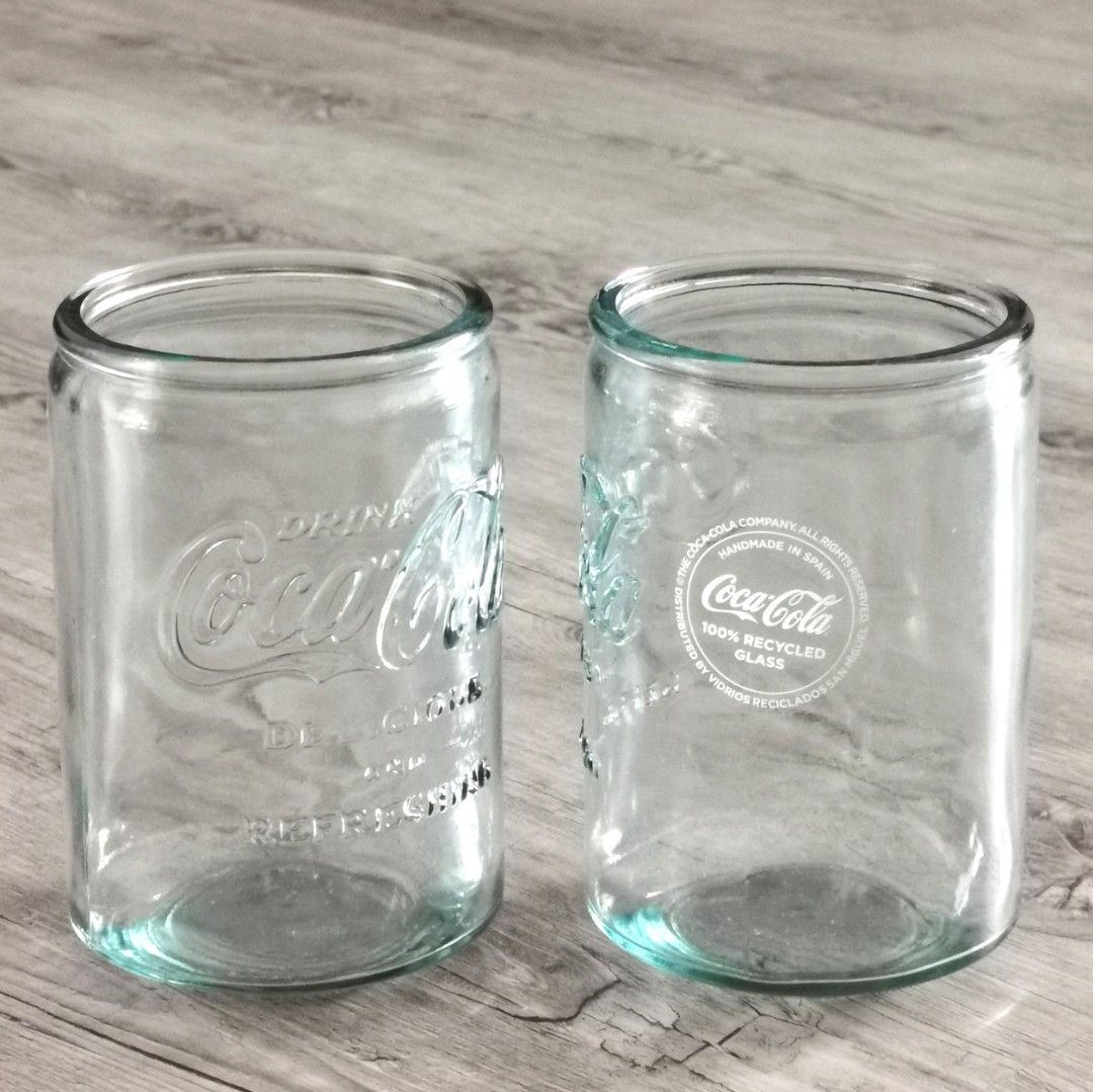 Coca-Cola Can Shaped Recycled Glass 20oz, Furniture & Home Living ...
