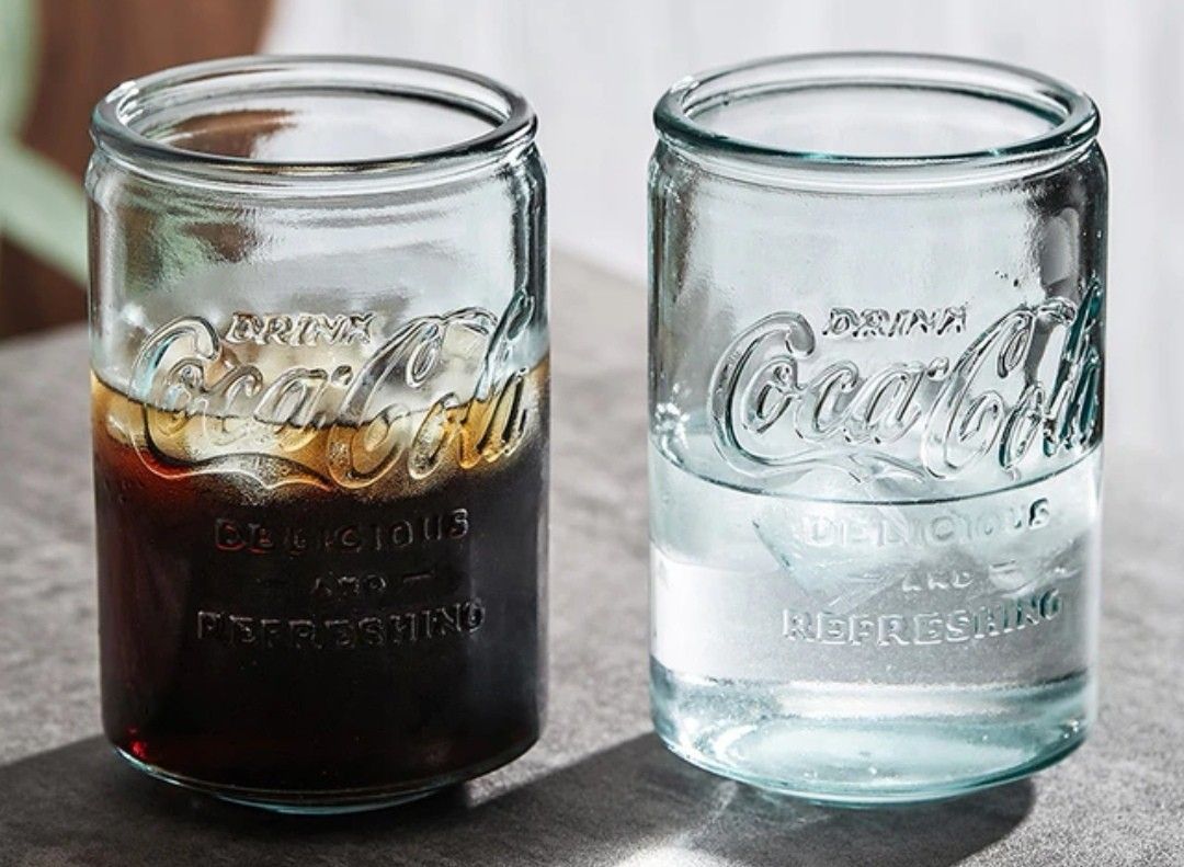 Coca-Cola Can Shaped Recycled Glass 20oz, Furniture & Home Living ...
