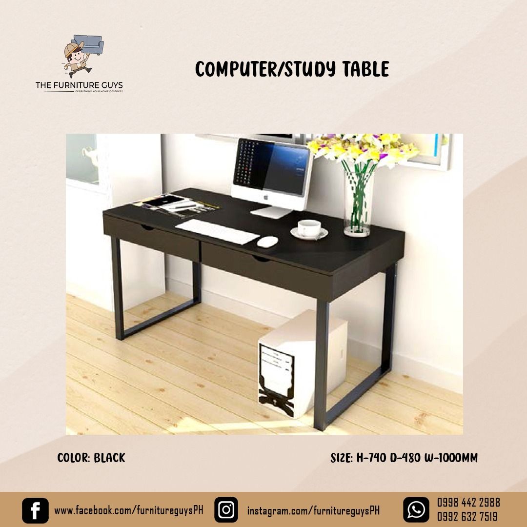COMPUTER TABLE, STUDY DESK, Furniture & Home Living, Furniture, Tables ...