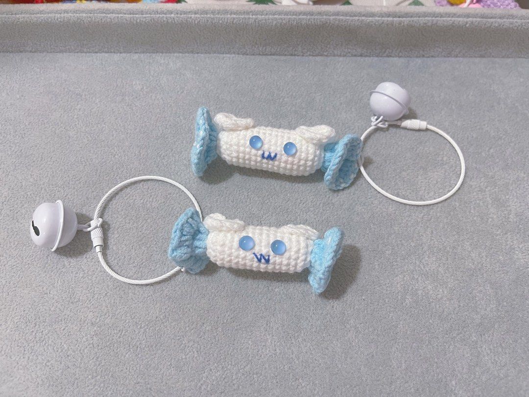 Crochet cinnamoroll candy keychain, Hobbies & Toys, Stationery & Craft ...