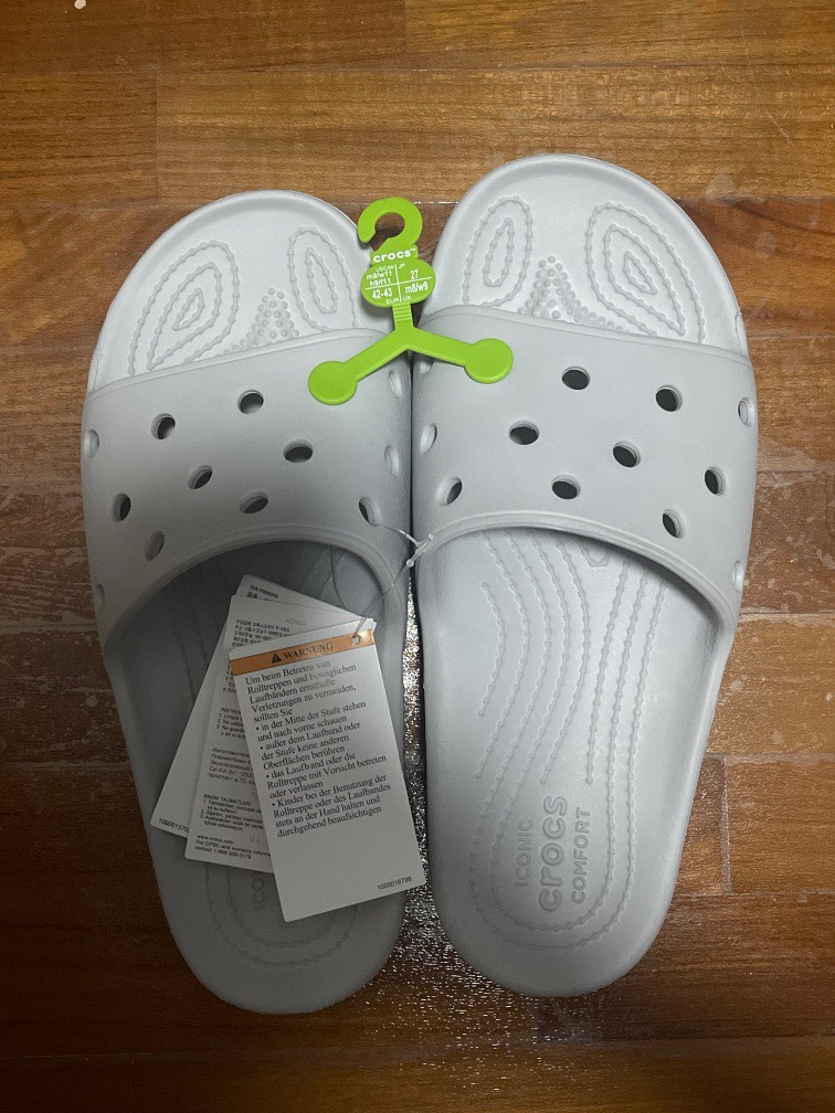 Crocs Slides, Men's Fashion, Footwear, Flipflops and Slides on Carousell