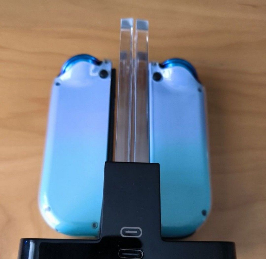 Customized gradient blue soft shell chrome Nintendo Switch joycon ...