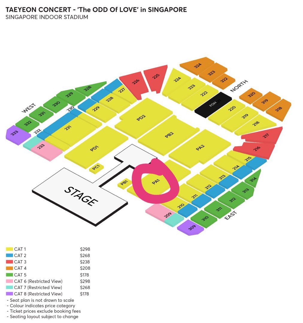 damn good view! 5th row! urgent wts taeyeon day 1 concert cat 1, floor ...