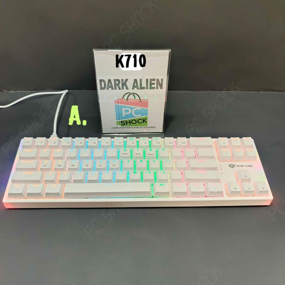 DARK ALIEN K710 WHITE MECHANICAL KEYBOARD (BLUE SWITCH), Computers & Tech, Parts & Accessories ...