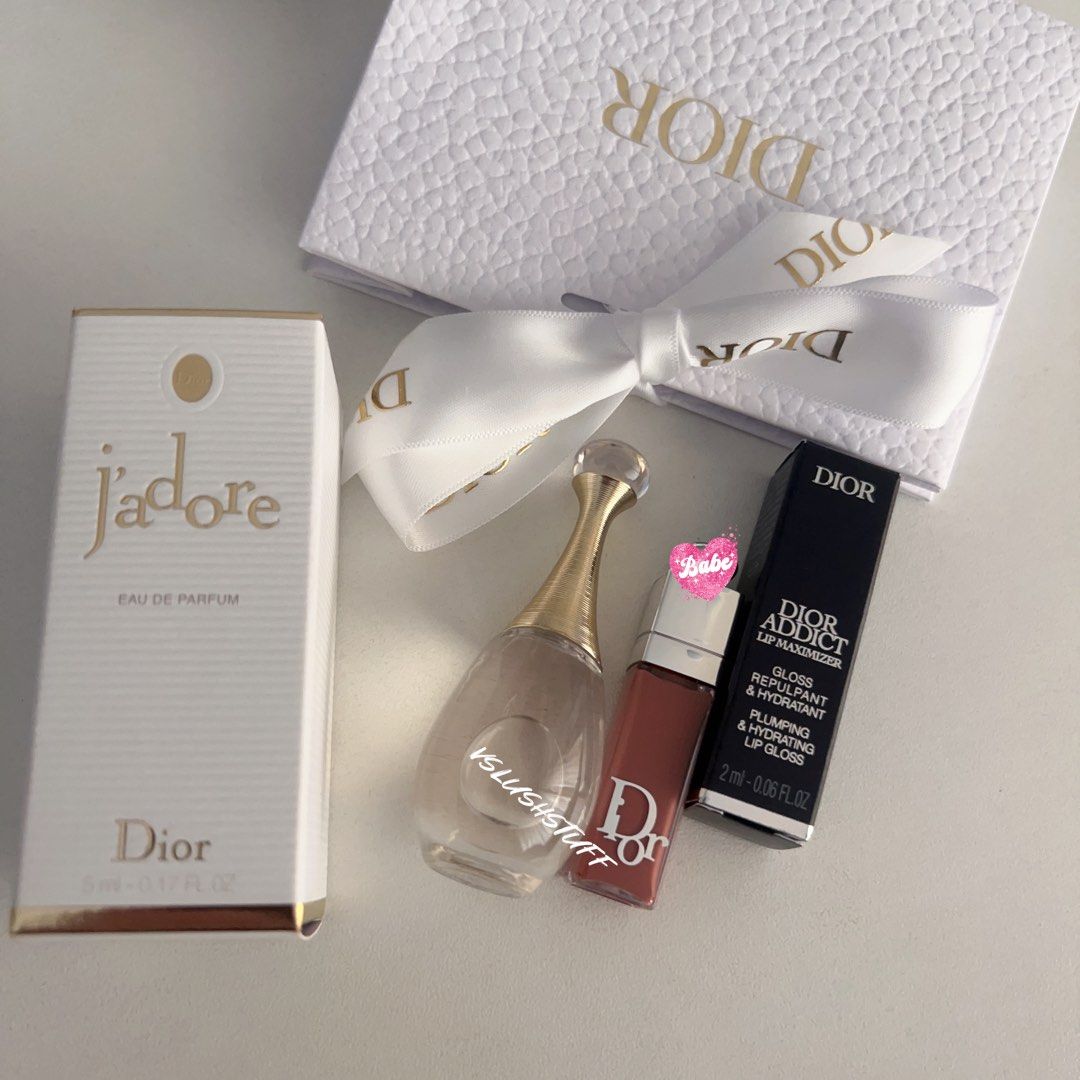 Dior Jadore mini + Lip mini set, Beauty & Personal Care, Fragrance ...