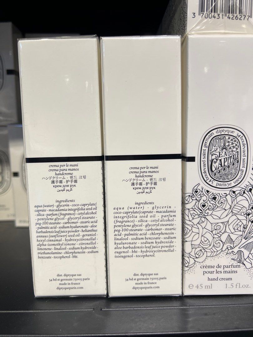 DIPTYQUE EAU CAPITALE | Eau Rose | Doson | Fleur de Peau | HAND CREAM 45ML, Beauty & Personal ...