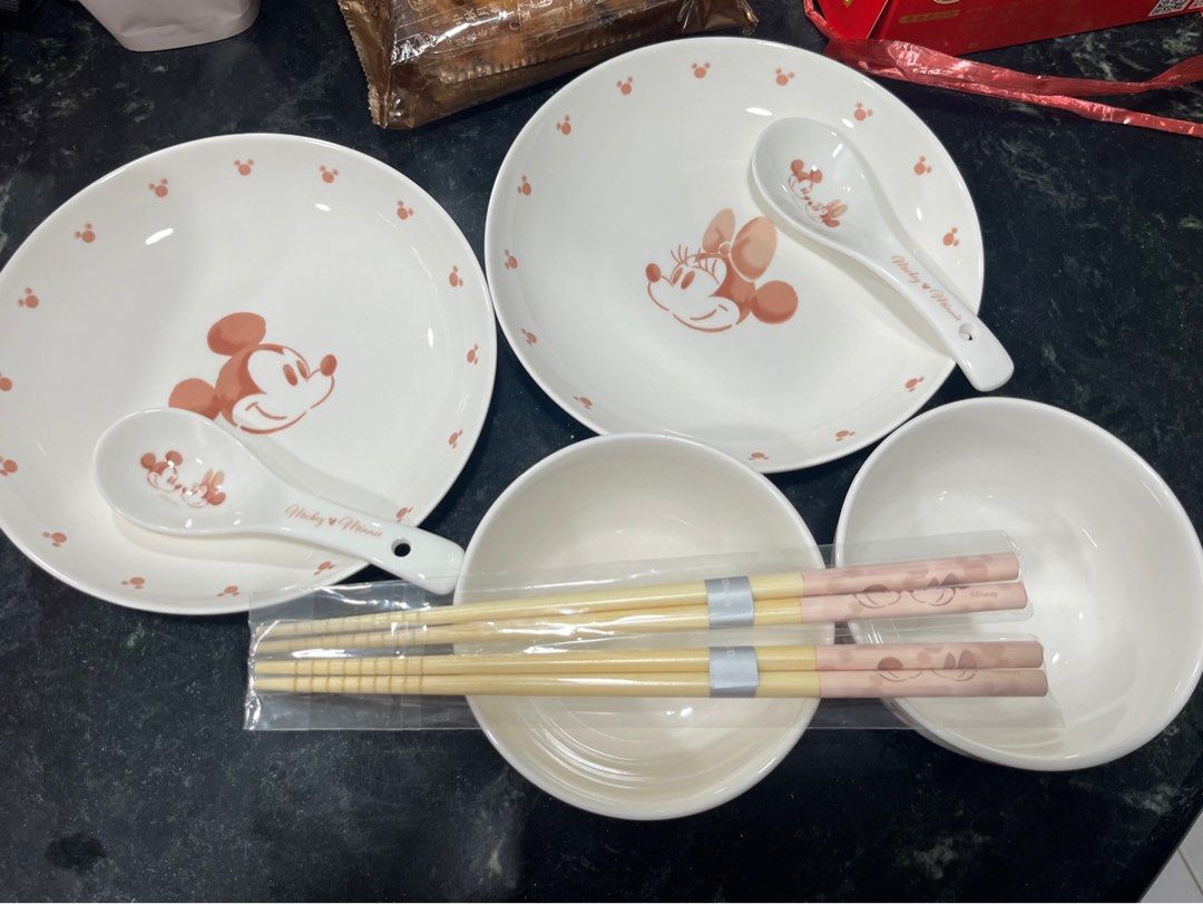 Disney - Ceramic Dining Set (100% authentic), Furniture & Home Living ...