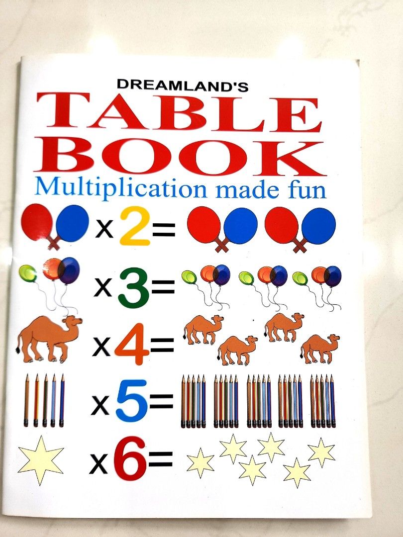Dreamland's Multiplication Table Book, Hobbies & Toys, Books ...