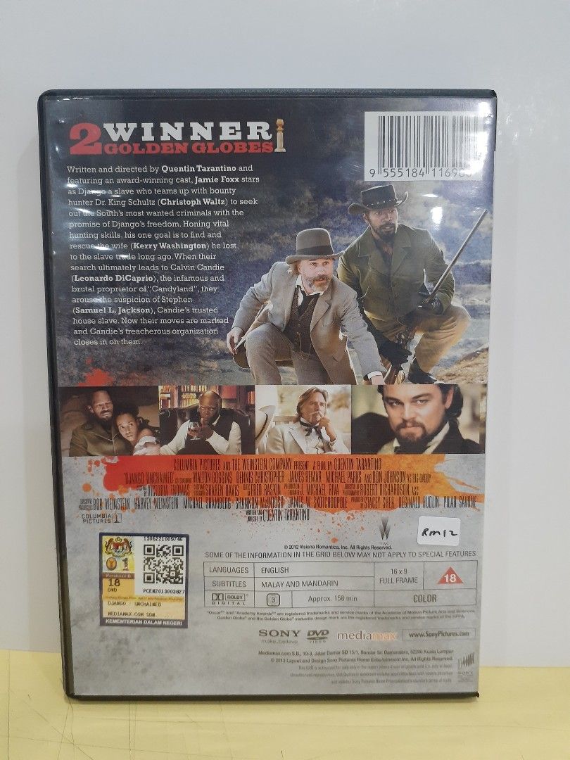 (DVD) Django Unchained, Hobbies & Toys, Music & Media, CDs & DVDs on ...