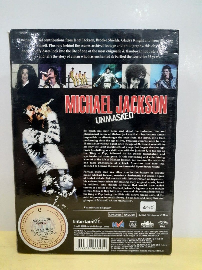 Dvd Michael Jackson Unmasked Hobbies And Toys Music And Media Cds And Dvds On Carousell