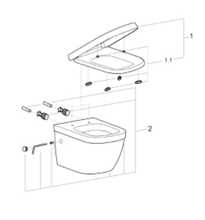 GROHE - EUROSMART WALL HUNG WC 39205000 (Alpine White), Furniture ...