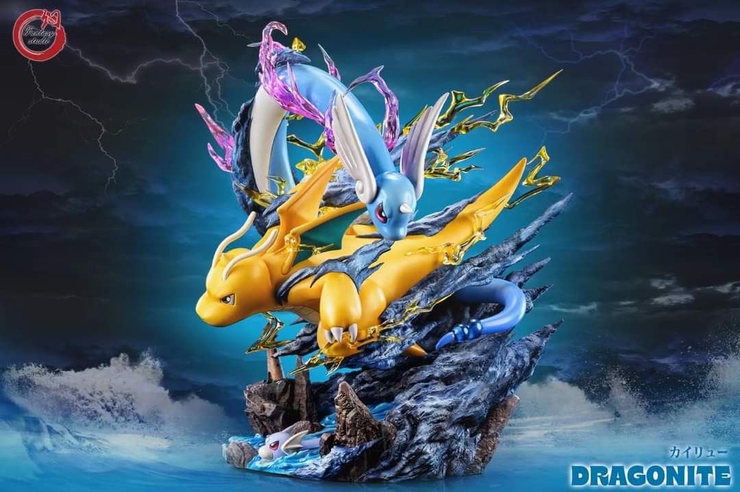 [PO] FANTASY STUDIO Pokemon Statue Dragonite Dragonair Dratini, Hobbies ...