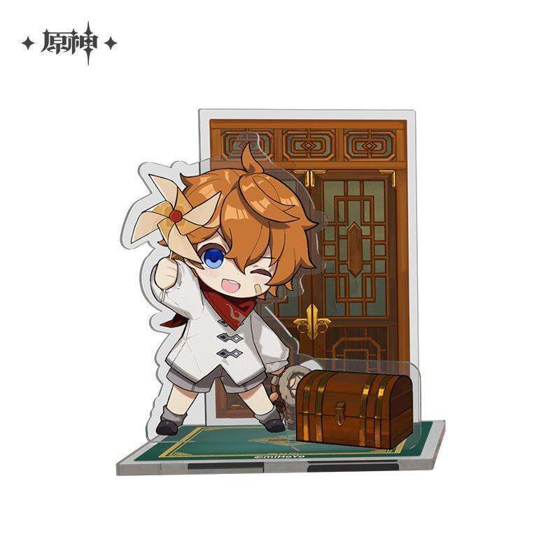 genshin impact childe dainsleif chibi model standee official unofficial ...