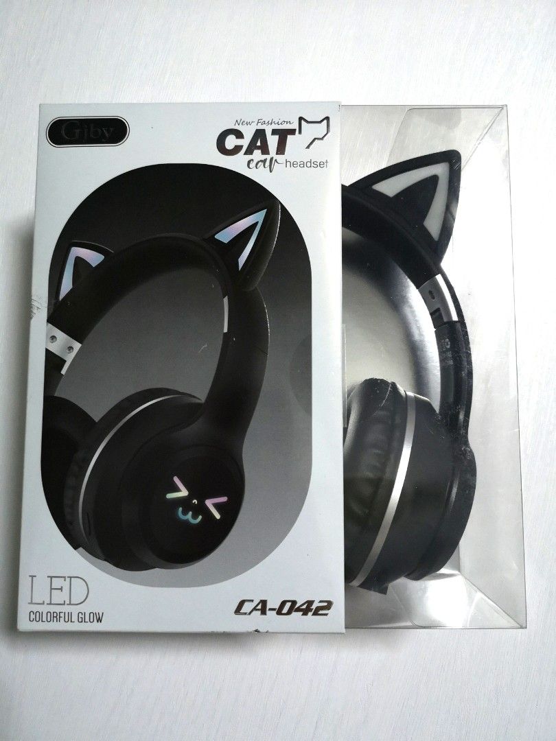 GJBY CA042 - Cute Cat Wireless Headphones/ Earpiece/ Headset, Audio, Headphones & Headsets on ...