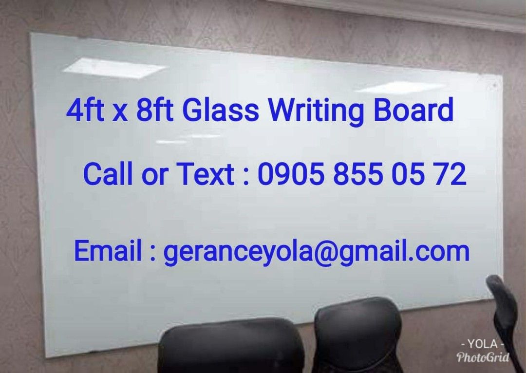 glass writing board on wall, glass rolling board, glass fixed panel ...