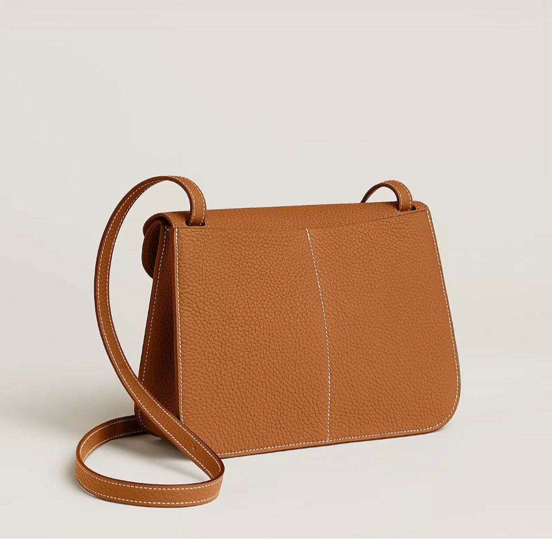 Hermes Halzan 25 Gold, Luxury, Bags & Wallets on Carousell