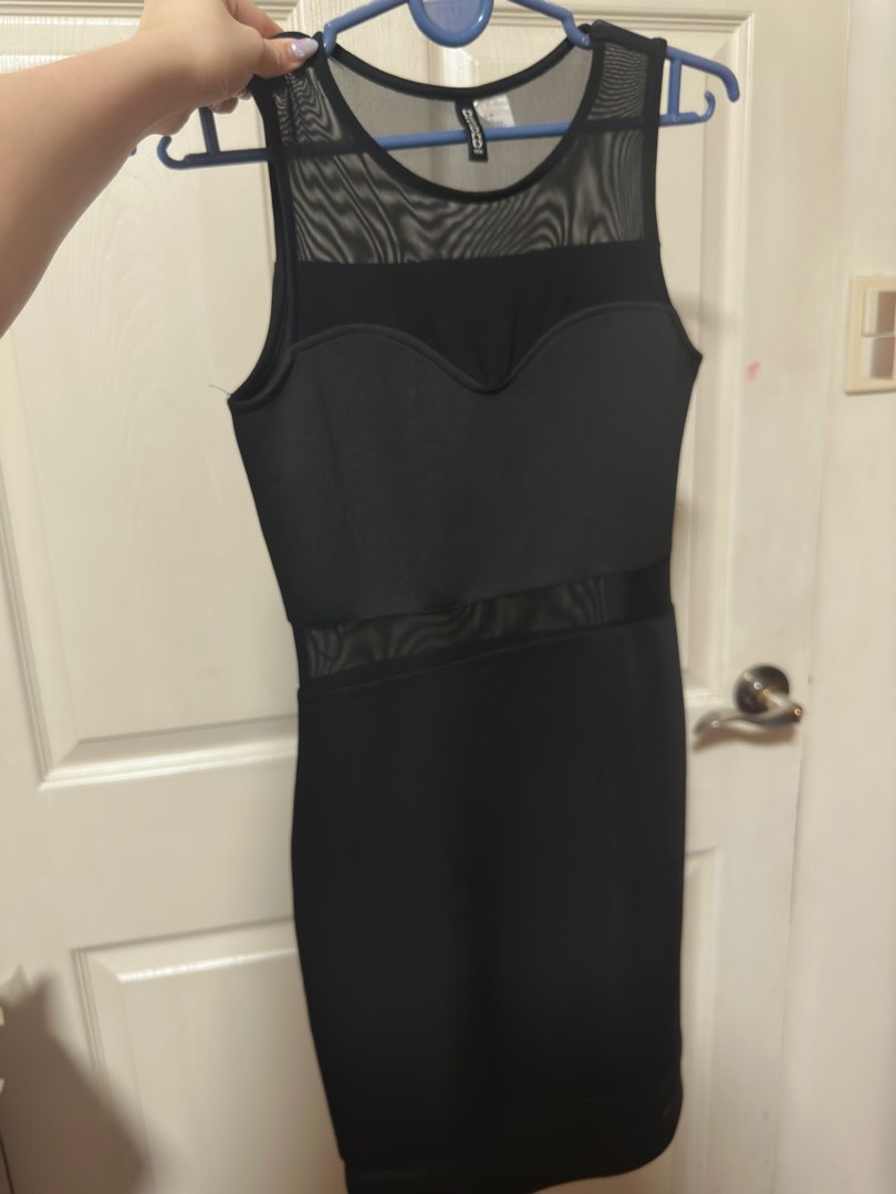 H&M black see through party dress on Carousell