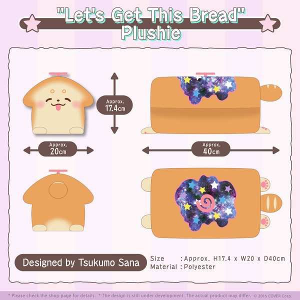 Hololive Tsukumo Sana Bread plushie, Hobbies & Toys, Memorabilia ...