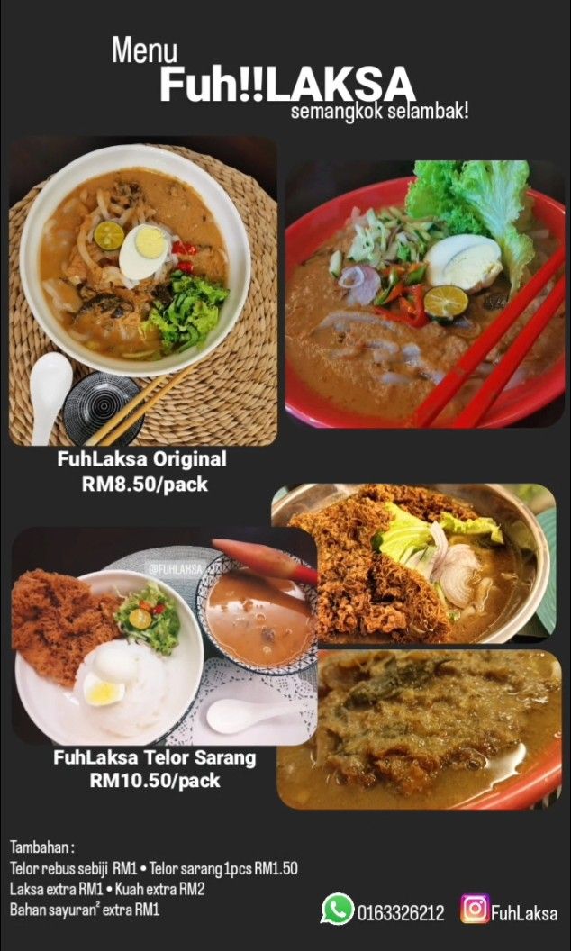 Fuh!!Laksa Original (Telor Rebus ) & Fuh!!Laksa Telor Sarang, Food ...