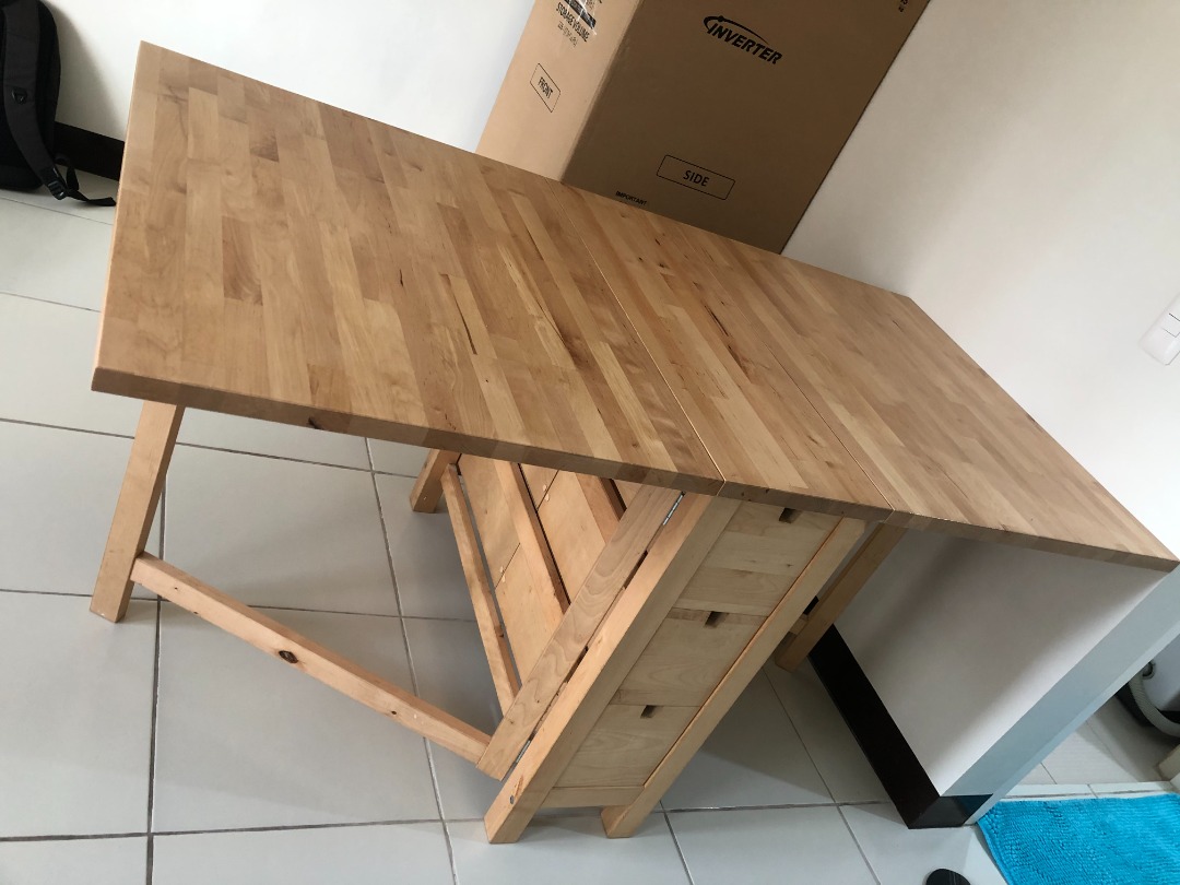 IKEA Norden Gateleg Table (foldable/extendable table), Furniture & Home ...