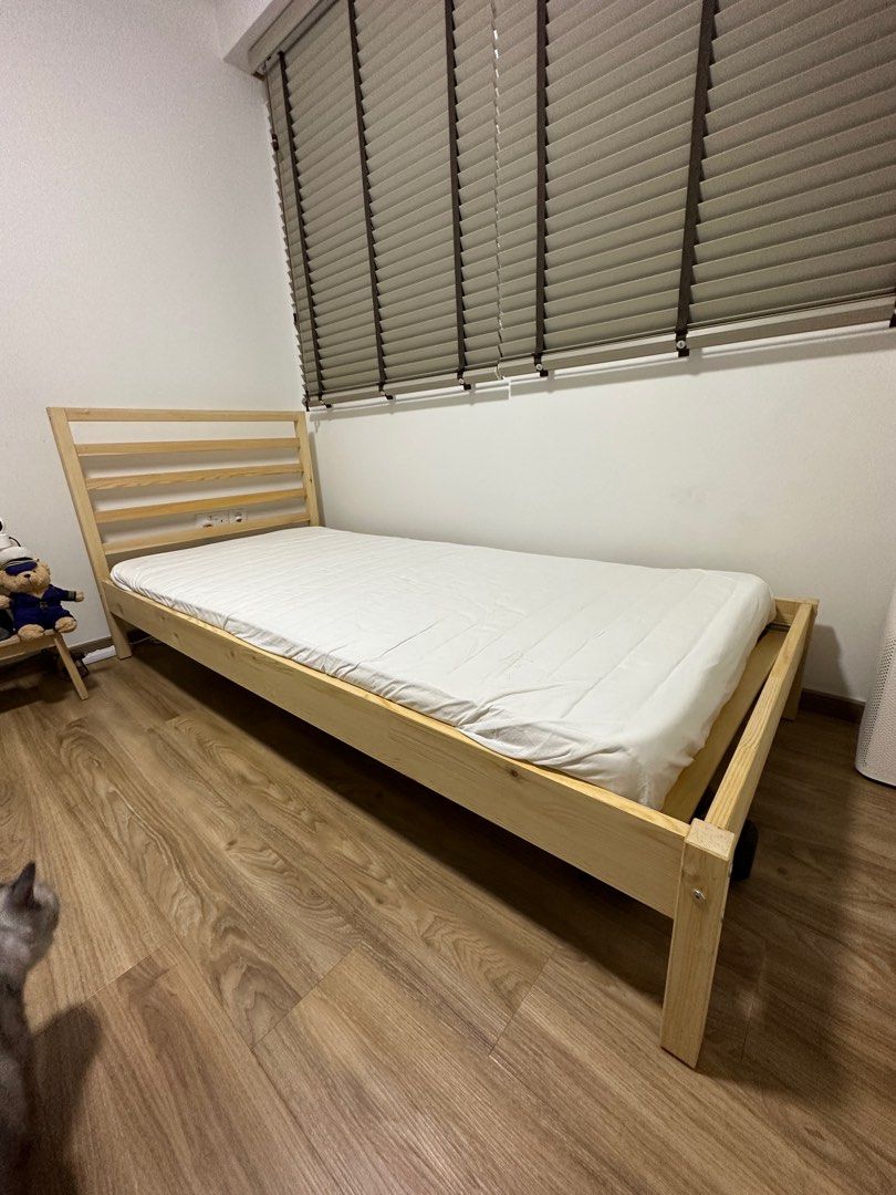 Ikea Single Bed Frame, Furniture & Home Living, Furniture, Bed Frames ...