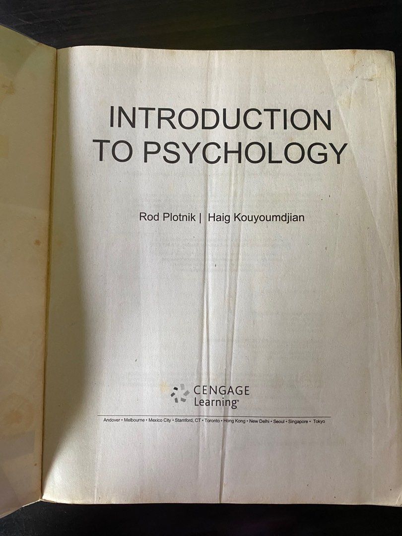 Introduction to Psychology - Plotnik, Kouyoumdjian on Carousell