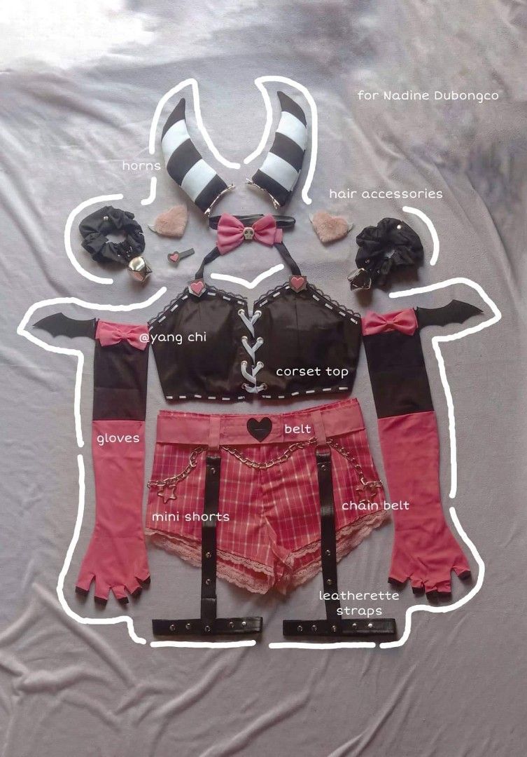 Ironmouse Vtuber VShojo Pink Rock Cosplay Costume Only on Carousell