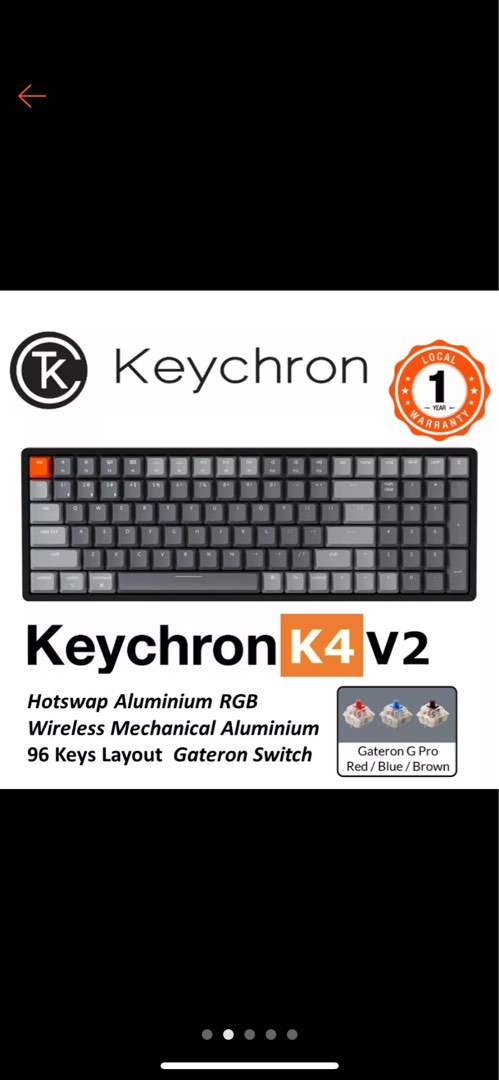 Keychron K4 V2 Wireless RGB Backlight Aluminum Frame Hot Swappable ...