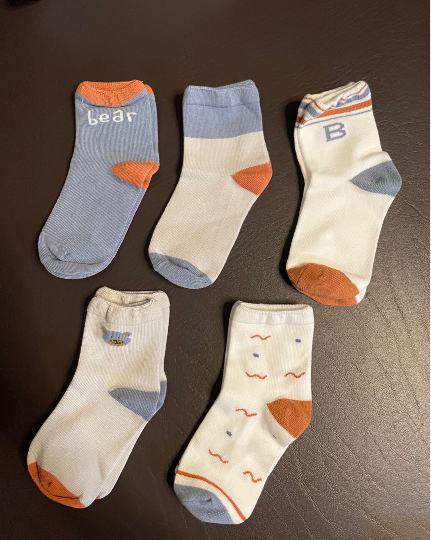 Kids socks bear theme pack of 5, Babies & Kids, Babies & Kids Fashion ...