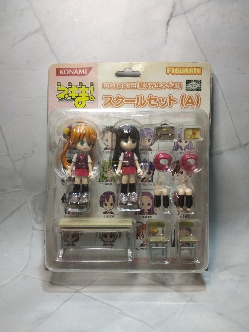 Konami Figumate Negima! Figure Play set A Konoka Konoe Asuna Kagurazaka ...