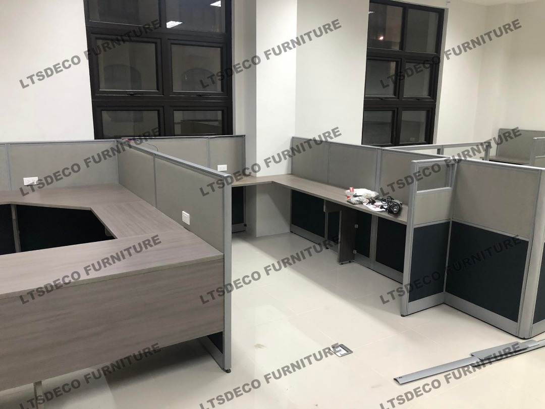 L TYPE WORKSTATION TABLE MODULAR PARTITION OFFICE FURNITURE AND ...